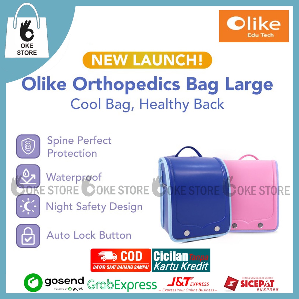 Jual Olike Orthopedic Bag Large - Small - Tas Olike Original - Tas Anak ...