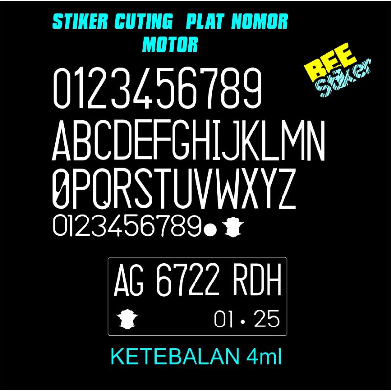 Jual STIKER STICKER PLAT NOMOR MOTOR (Fospor) | Shopee Indonesia