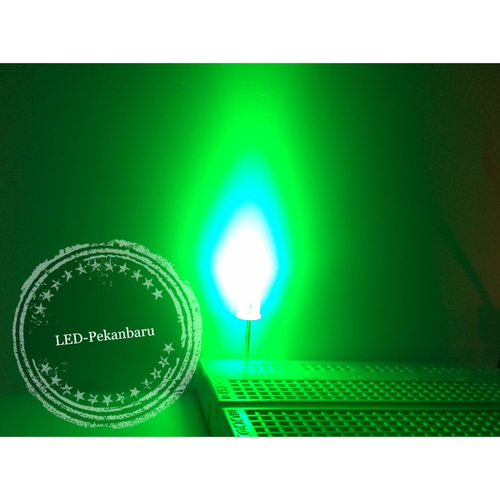 Jual LAMPU LED 5MM DIFFUSED GREEN / WARNA HIJAU ULTRA BRIGHT / SUPER ...