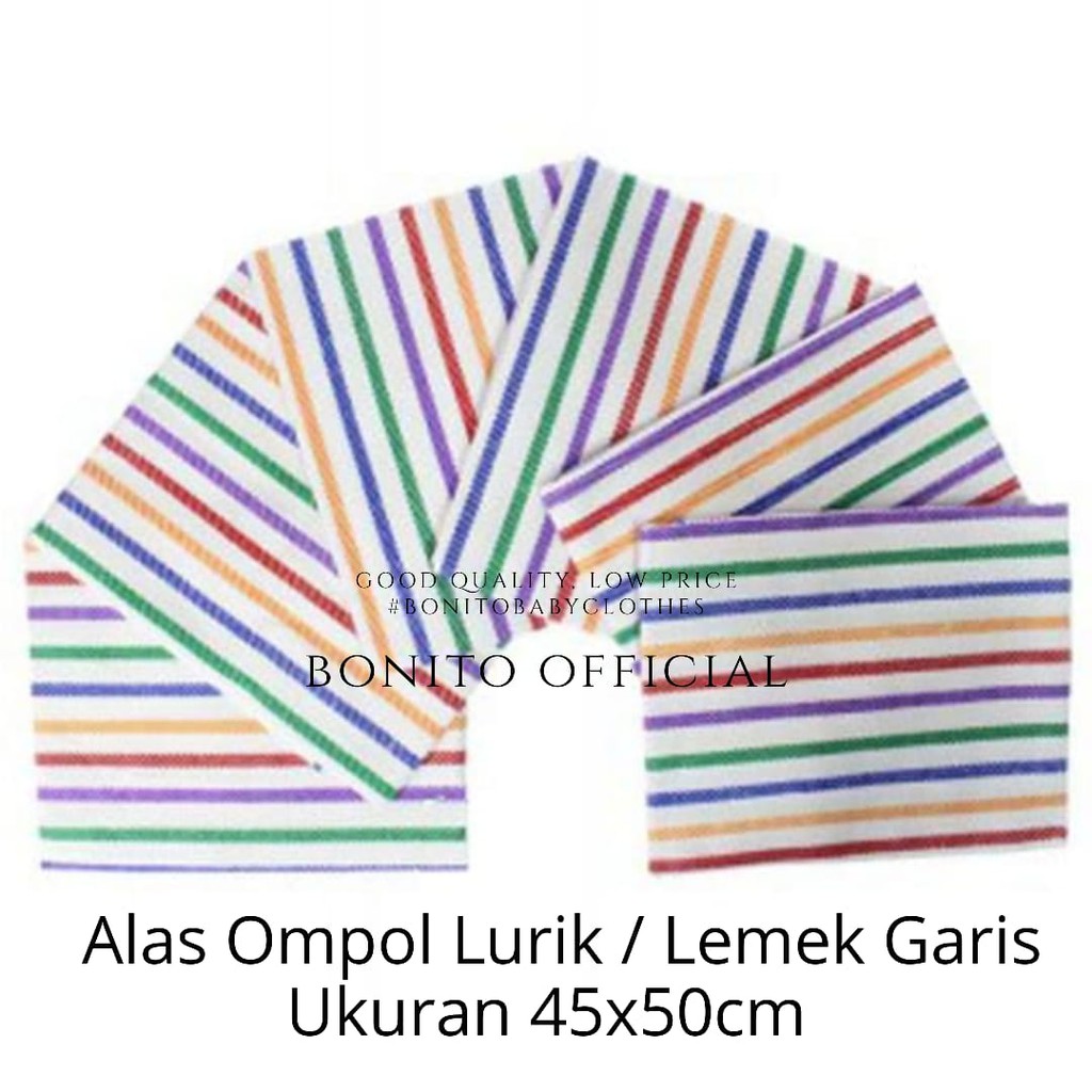 Jual 6 PIECES Alas Ompol Bayi 45x45/ Lemek Garis, Alas Perlak Kain ...