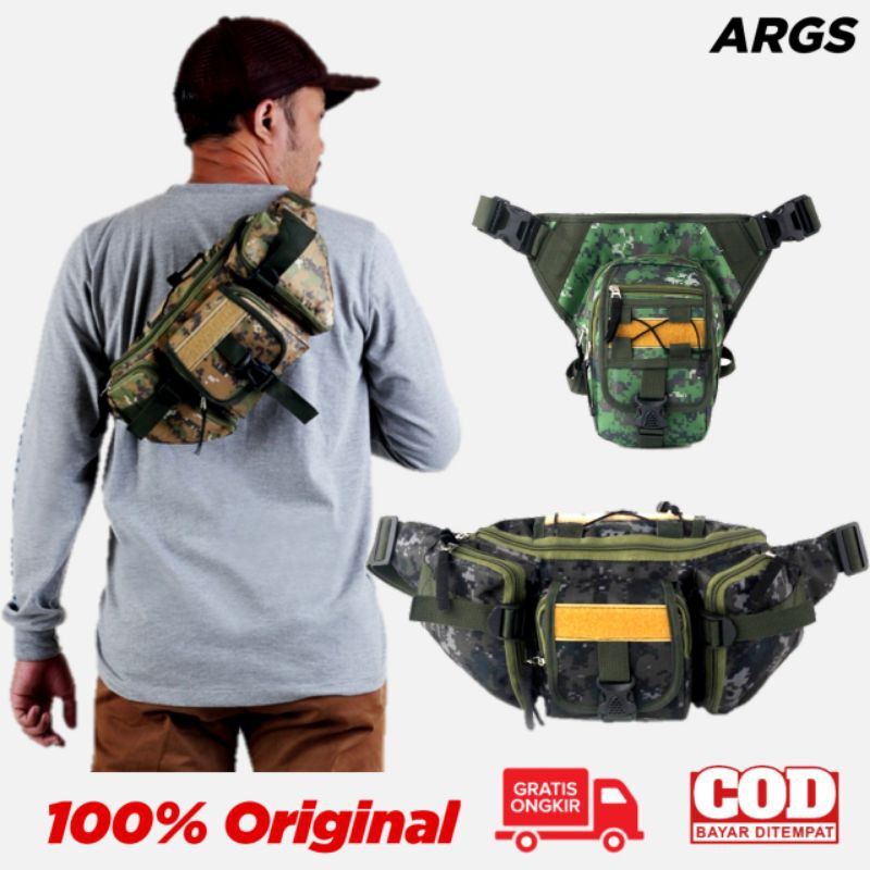Jual ARG Tas Selempang Pria Sling Bag Army Tactical Waist Bag Dada ...