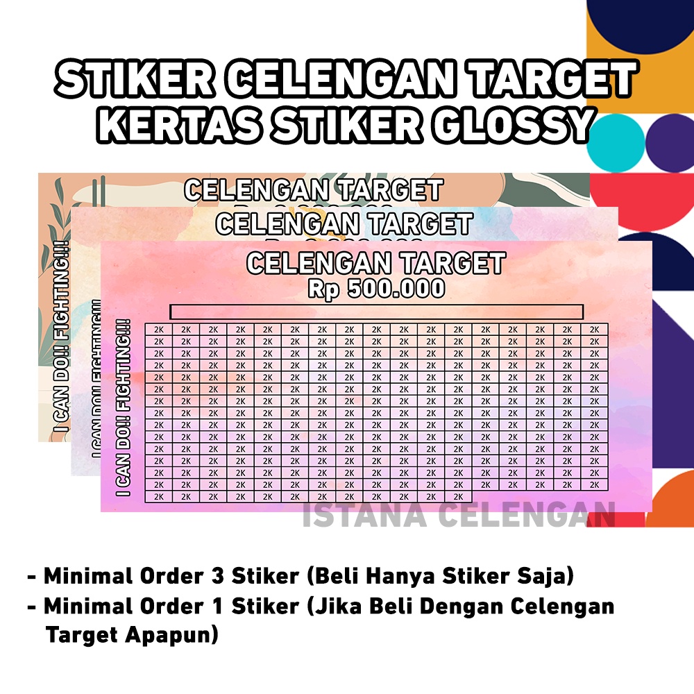 Jual STIKER CELENGAN TARGET VIRAL TABUNGAN TARGET CELENGAN TIKTOK COD ...