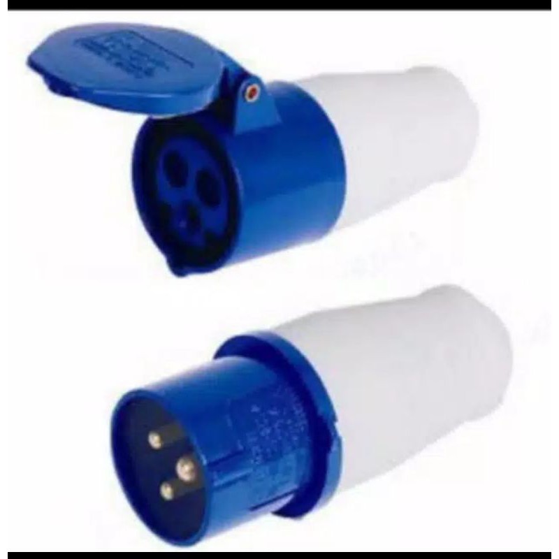 Jual plug industri + mobile surface socket 3pin 16A 32A 4pin 5p IP44 ...