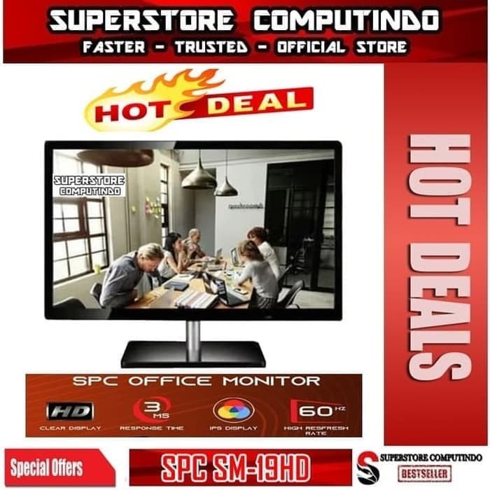 Jual SPC OFFICE MONITOR LED Monitor SPC SM-19HD 19 inch | Shopee Indonesia