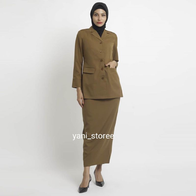 Jual Baju seragam dinas Wanita Setelan Rok Dan Celana Model Kantong ...