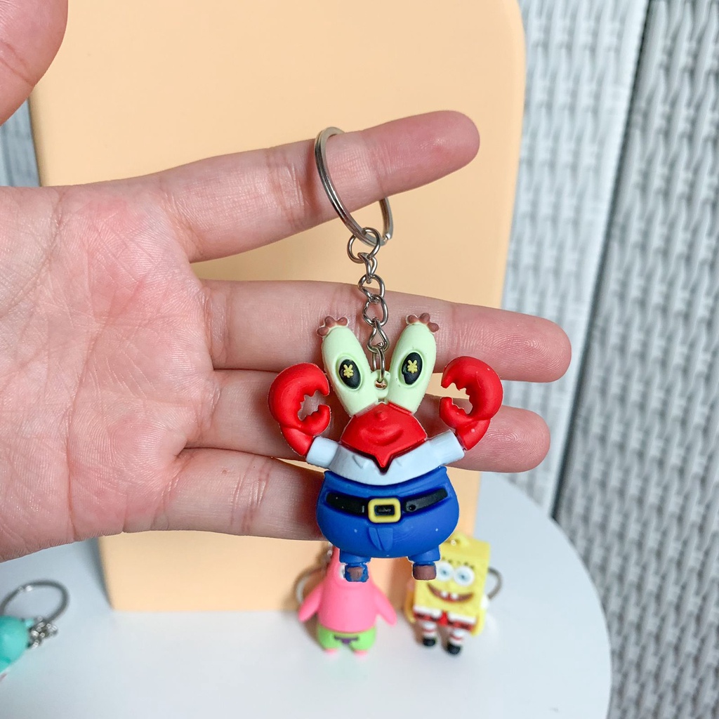 Jual Gantungan Kunci Spongebob Patrick Star Squidward Mr Crab Lucu ...
