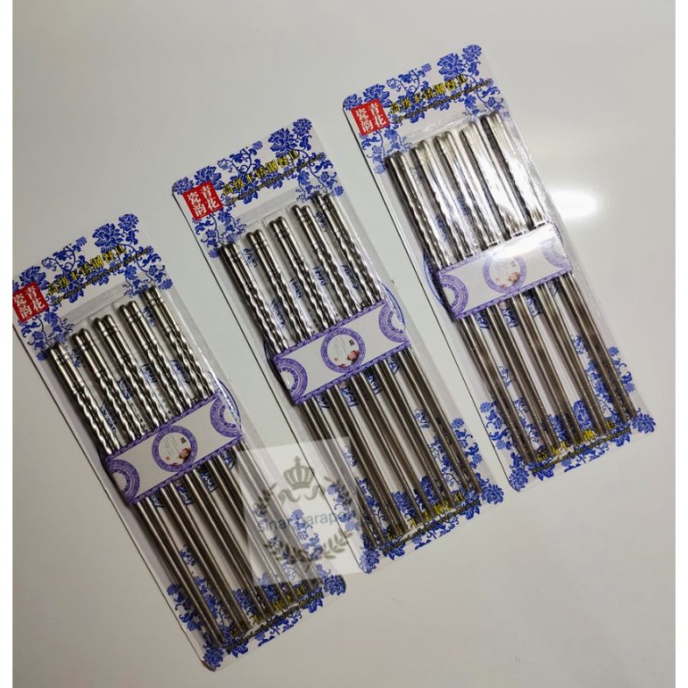 Jual Sumpit Stainless Supit Makan Mie Ayam Stenlis Set Alat Makan ...