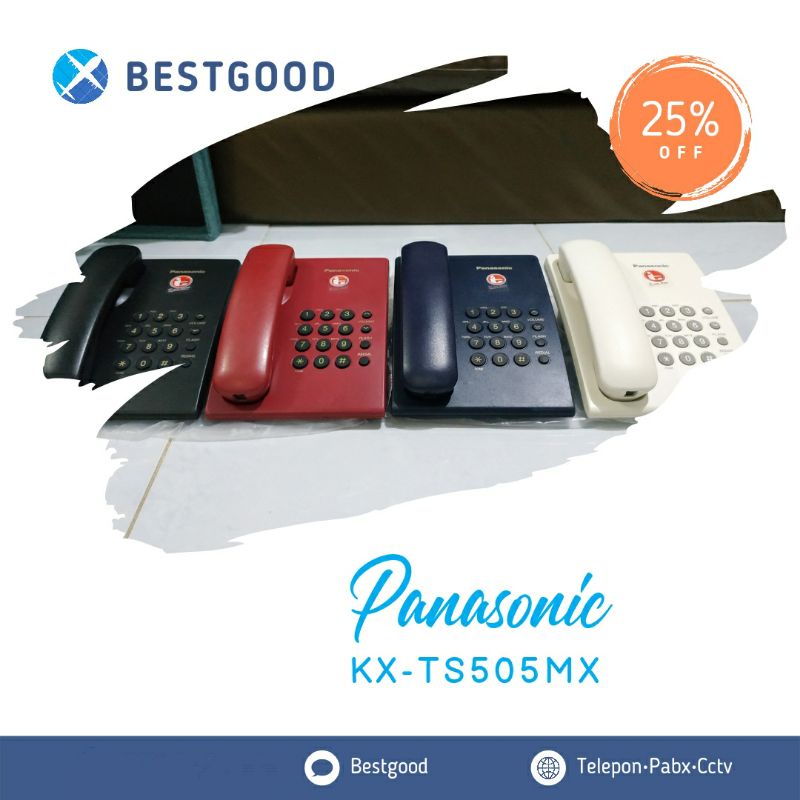 Jual Telepon rumah Panasonic KX-TS505MX SECOND / KX-TS505 / 505 / indihome / kantor / Pabx ...
