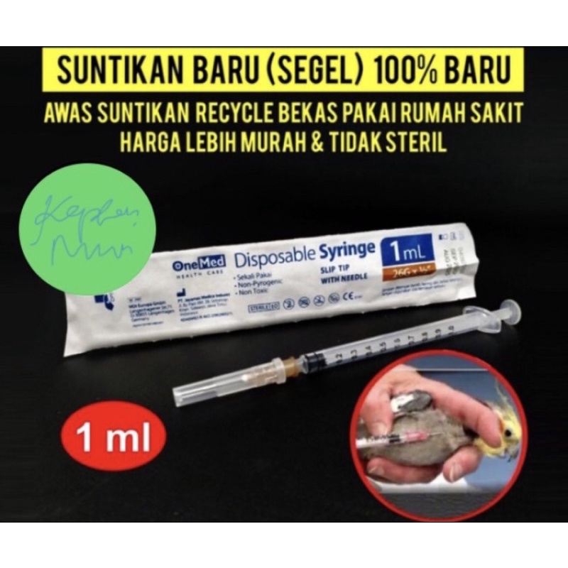 Jual SUNTIKAN SPUIT SPET INJEKSI VITAMIN OBAT KE BURUNG KUCING ANJING ...
