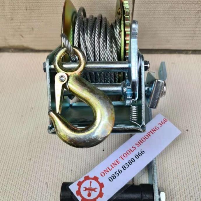 Jual hand winch 1000 lbs manual gear steel kerekan katrol 1000 lbs ...