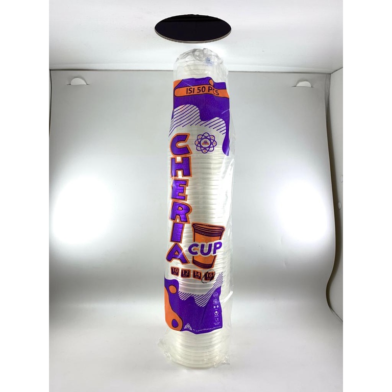 Jual Gelas Plastik flat datar 16 Oz 1 slop @50 pcs gelas plastik 16oz ...