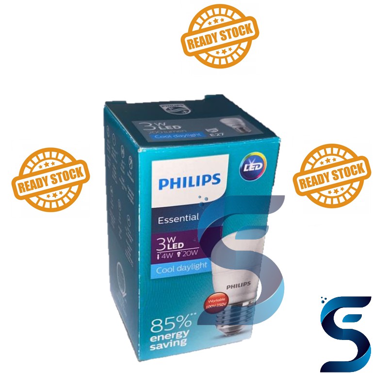 Jual Lampu Philips LED Essential 3 Watt Putih - LED Ess 3W 3Watt ...