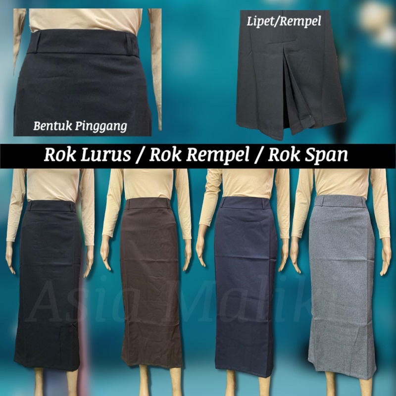 Jual Rok Kantor / Rok Kerja / Rok Dasar / Rok Lurus / Rok Rempel / Rok ...