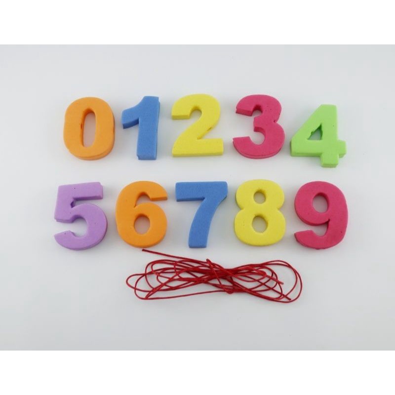 Jual spons angka / sensory play / spons geometri / montessori / spons ...