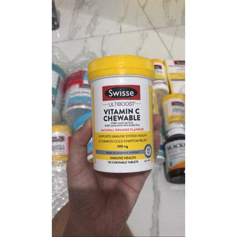 Jual SWISSE VITAMIN C CHEWABLE, HIGH STRENGTH VITAMIN C 1000 mg EFFERVESCENT | Shopee Indonesia