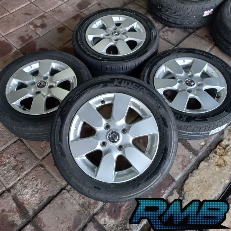 Jual VELG MOBIL BEKAS STANDAR NISSAN LIVINA RING 15 PCD 4X114 + BAN HANGKOOK | Shopee Indonesia