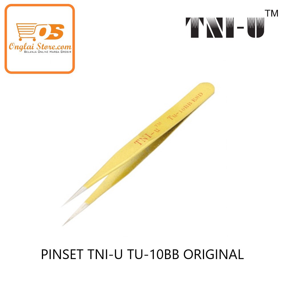 Jual Pinset / Tweezer / TNI-U TU-10BB EMAS GOLD ORIGINAL / Pinset Lurus ...