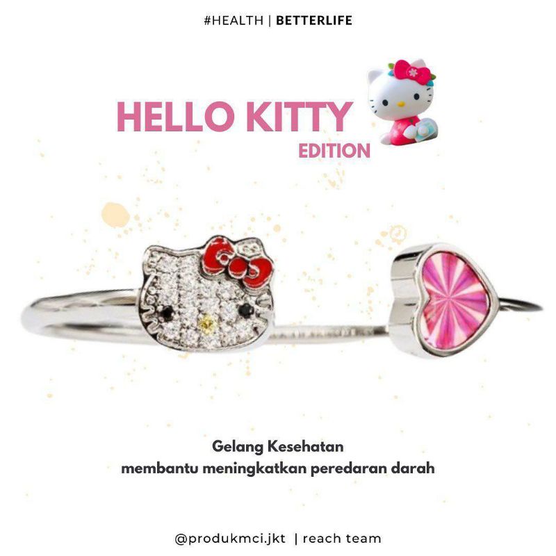 Jual HELLO KITTY BANGLE MCI_Gelang Kesehatan Mci_Original Mci | Shopee Indonesia