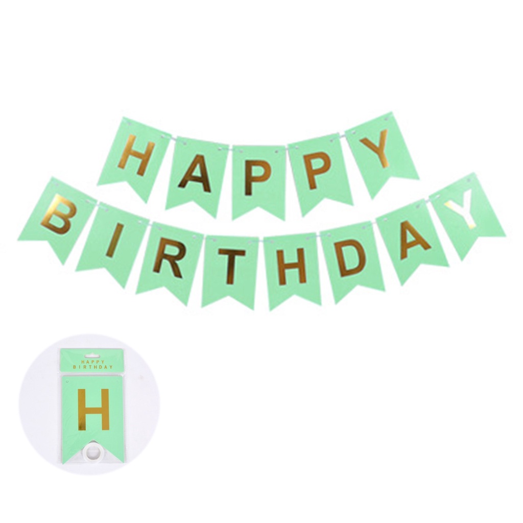 Jual DP Banner Happy Birthday Warna Warni Set 13Pcs Backdrop Pesta ...