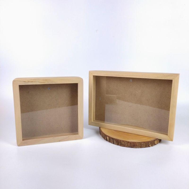 Jual Bingkai 3D kayu SUDUT TUMPUL & LANCIP, frame foto figura kayu 3d ...