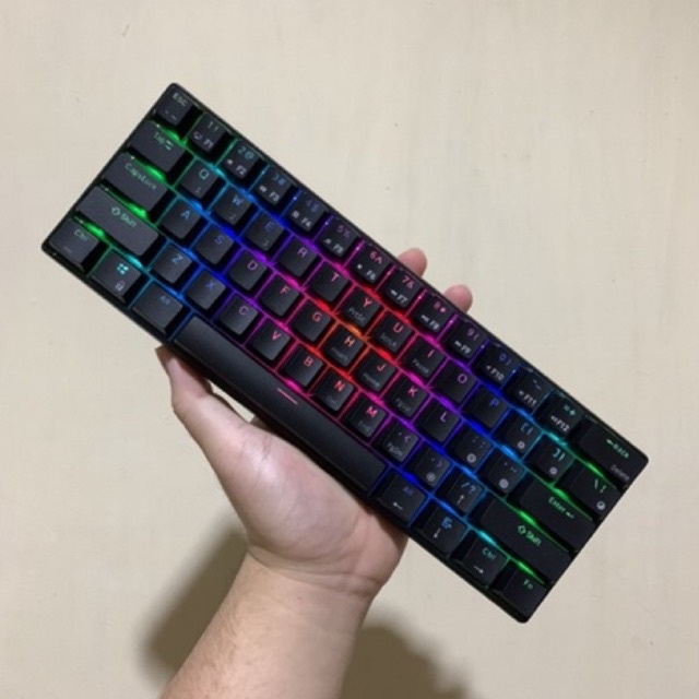 Jual RK61 60% Mechanical Keyboard (Black) (Blue Switch) | Shopee Indonesia