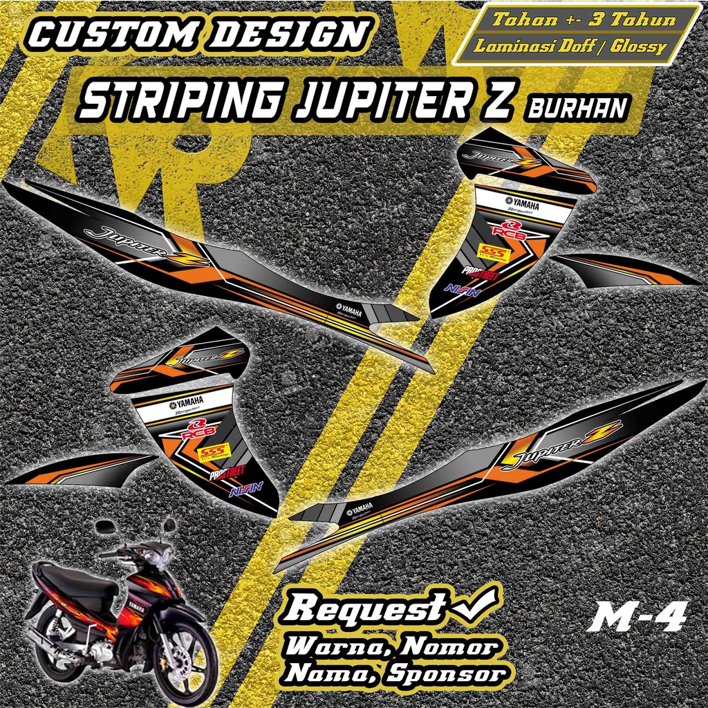 Jual Stiker Striping Jupiter Z Custom Desain | Sticker Jupiter Z Burhan ...