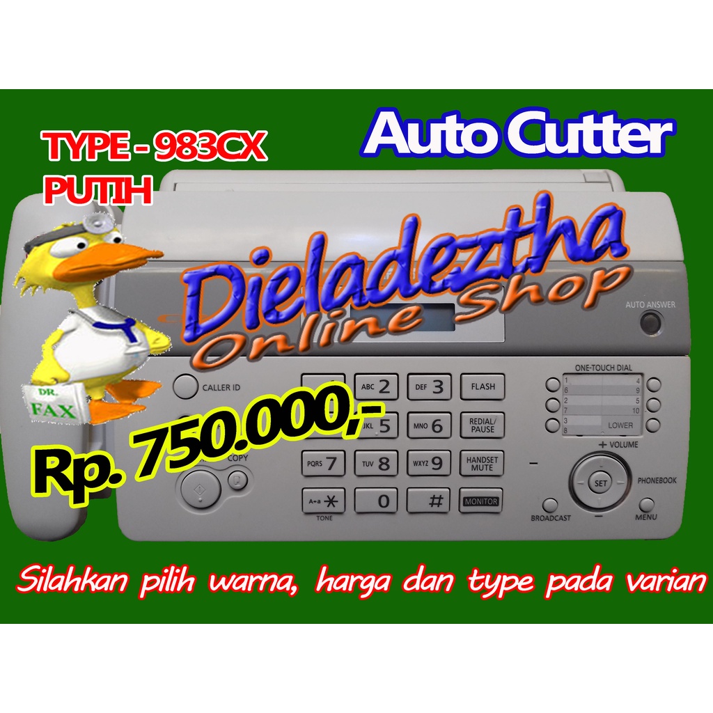 Jual Mesin Fax Panasonic KX-FT Series (Auto Cutter) Kondisi Second Tapi ...