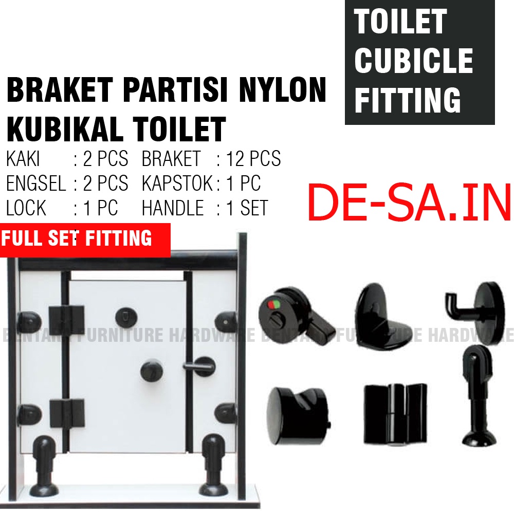 Jual PT-SN PARTISI TOILET SET NYLON BLACK HITAM KUBIKAL KAKI ENGSEL ...