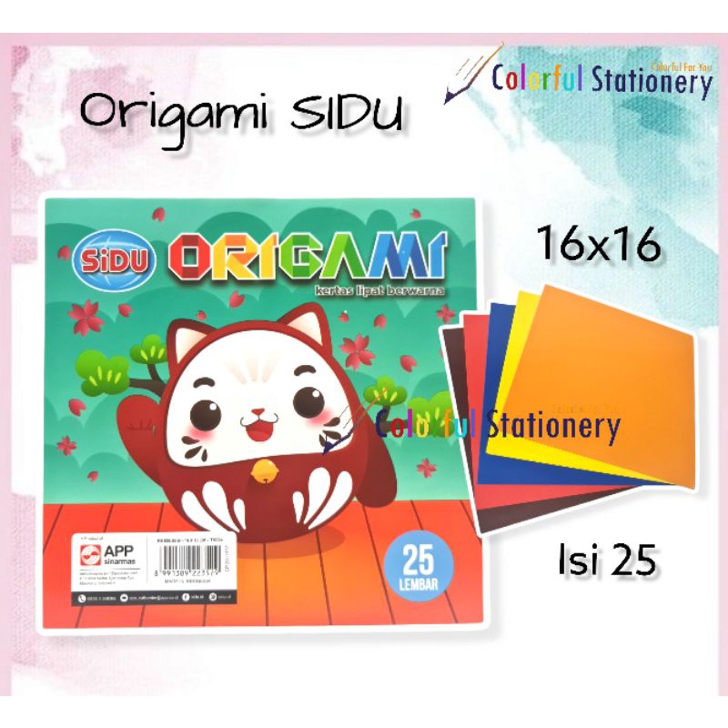Jual Origami / Kertas Warna SIDU 16 X 16 Cm (25 Lembar) | Shopee Indonesia