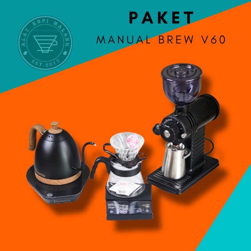 Jual Paket Manual Brew V60 (Black Edition) | Shopee Indonesia