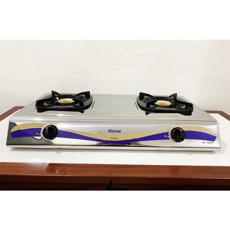 Jual Kompor gas Rinnai RI - 522E / 522A stainless steel 2 tungku ...