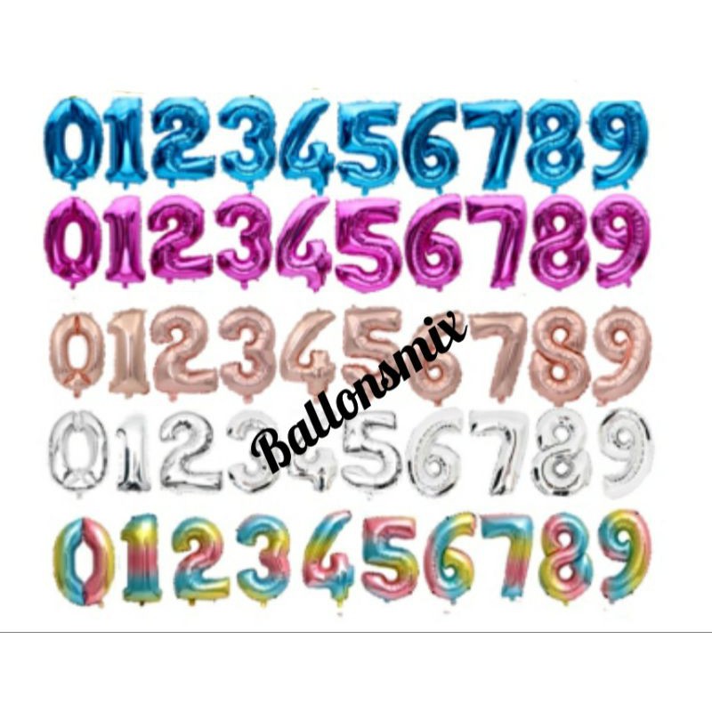 Jual Balon foil angka 80cm/balon ulang tahun | Shopee Indonesia