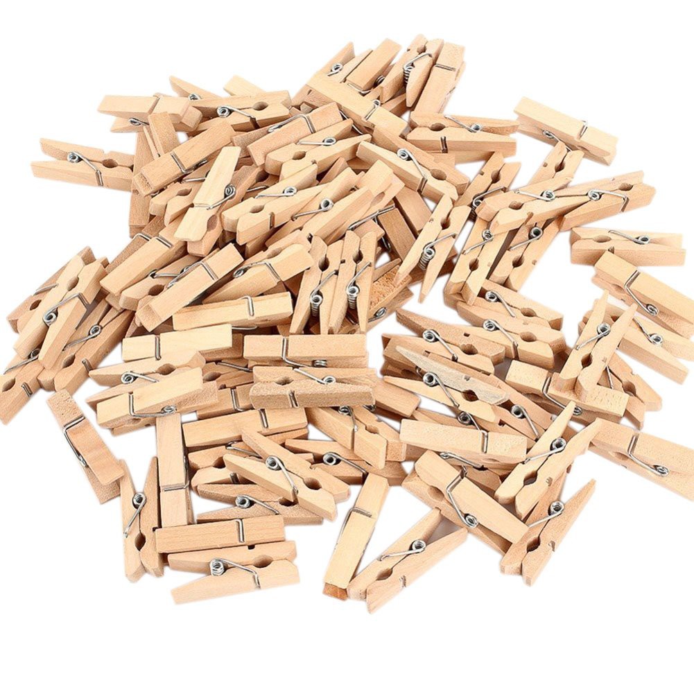 Jual Wooden Clip Set 3,5CM isi 10 Plain/Natural | Shopee Indonesia