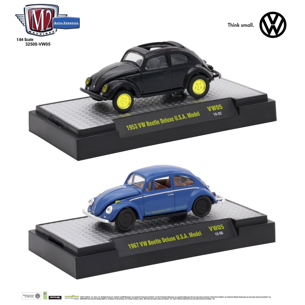 Jual M2 Machines 1:64 Auto-Thentics 1953 VW Beetle Deluxe USA Model | Shopee Indonesia