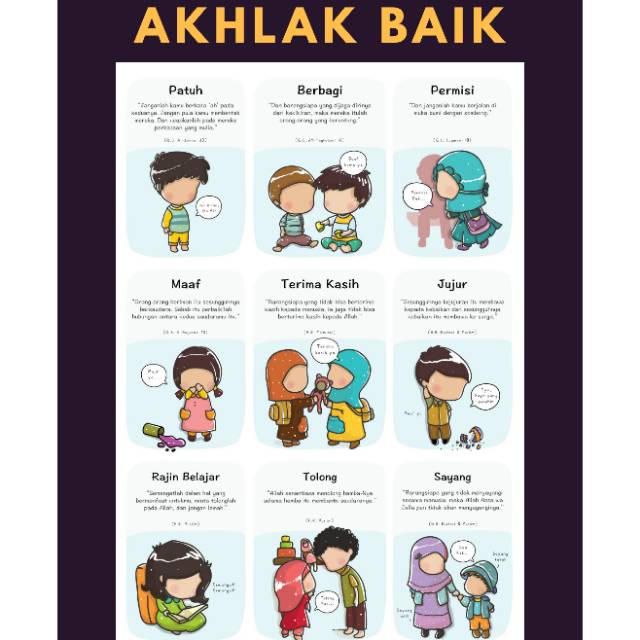 Jual Poster Akhlak Baik | Shopee Indonesia