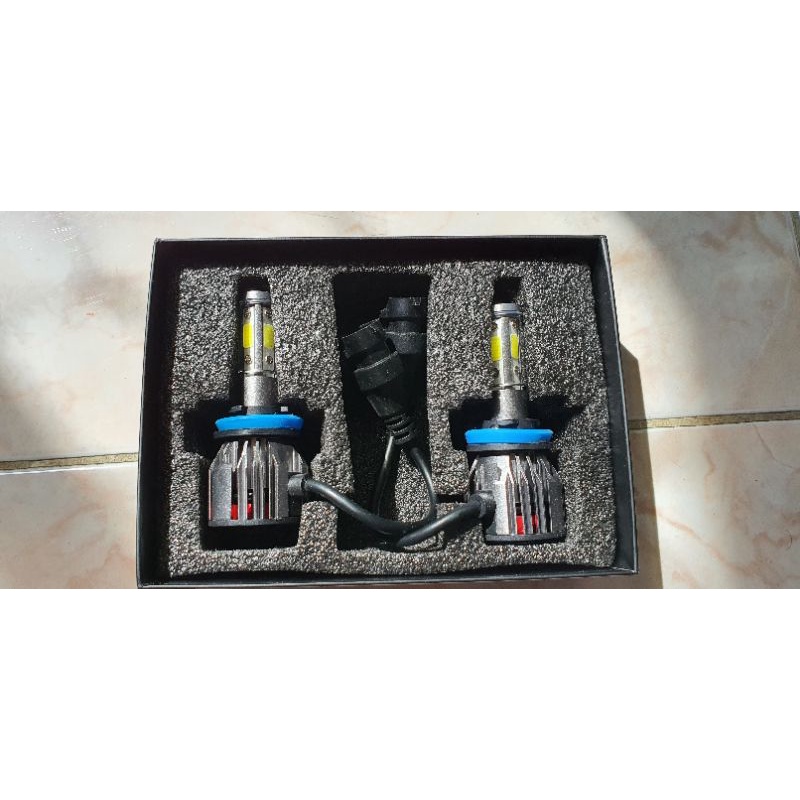 Jual lampu led mobil 2pcs/sepasang H11 4sisi led 12-24V 28W sngt terang ...