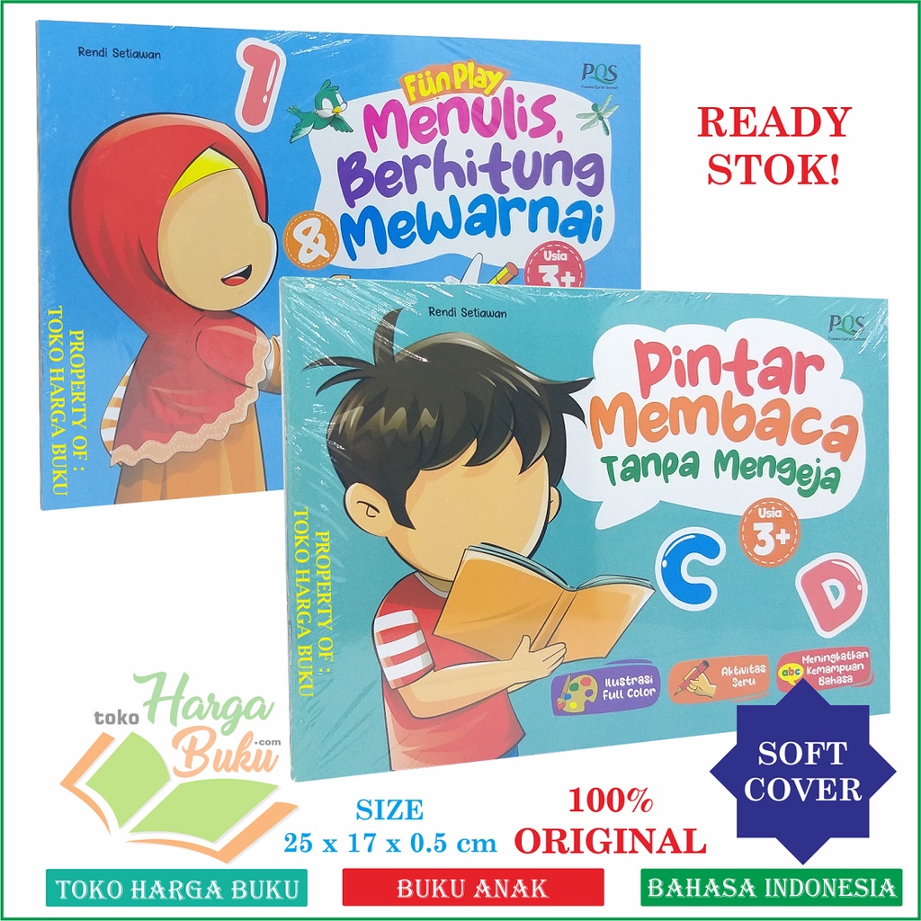 Jual Pintar Membaca Tanpa Mengeja Fun Play Menulis Berhitung Mewarnai ...
