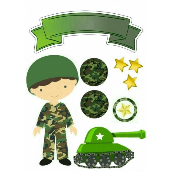 Jual Topper cake kue TNI ABRI militer prajurit free custom nama dan ...