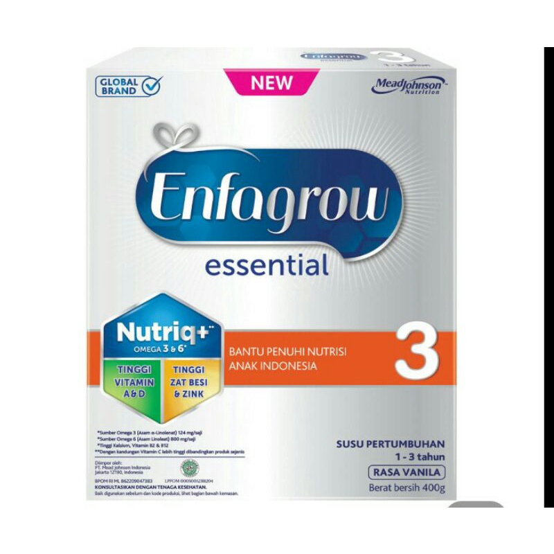 Jual Enfagrow Essential 3 Vanilla Box 400g | Shopee Indonesia