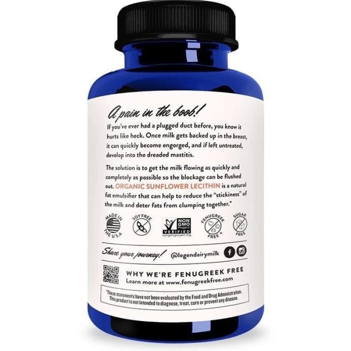 Jual Legendairy Milk Sunflower Lecithin Organik 200 cap 1200mg original ...