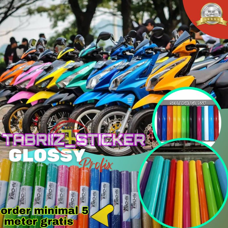 Jual Stiker skotlet motor merk profix jenis glossy semua warna sticker ...
