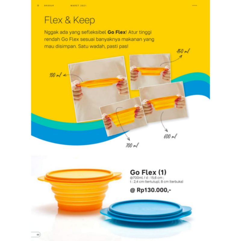 Jual TUPPERWARE go flex mangkok lipat tupperware 2in1 | Shopee Indonesia