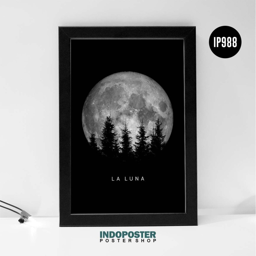 Jual Poster Moon Bulan La Luna Aesthetic Monochrome | Shopee Indonesia