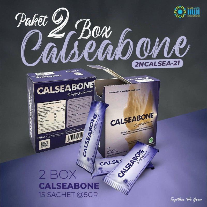 Jual (COD) 2 BOX CALSEABONE 30 SACHET CORAL CALSIUM CORAL CALSEABONE ...