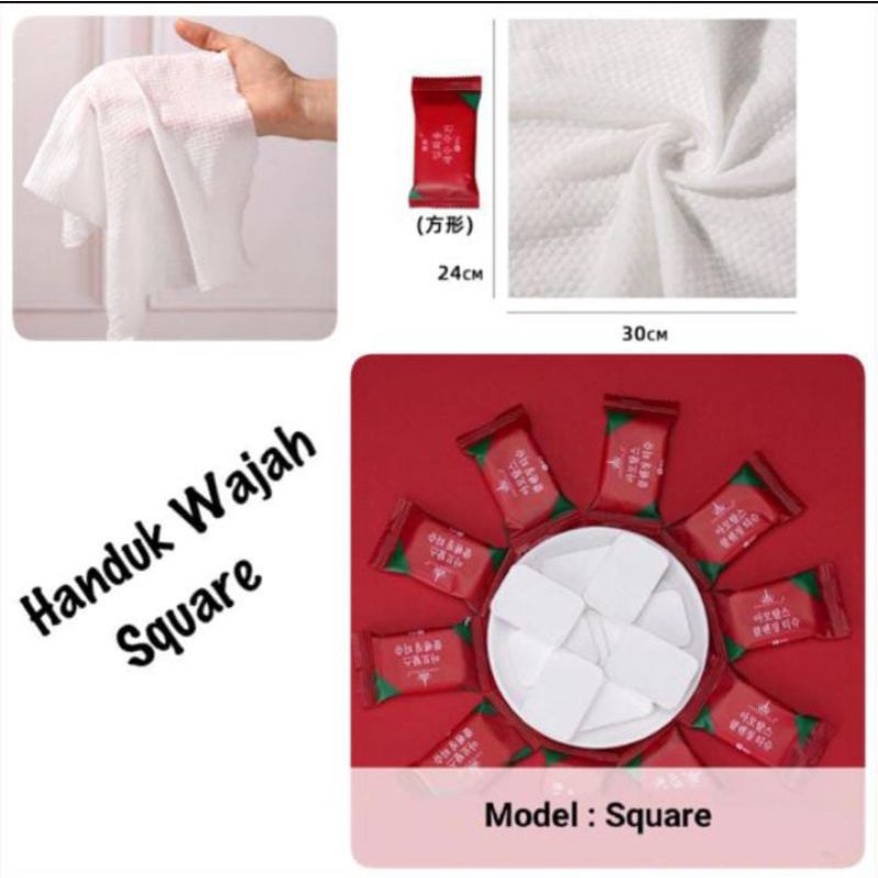 Jual Handuk tisu mini tablet kompres towel tissue portable Round Square ...