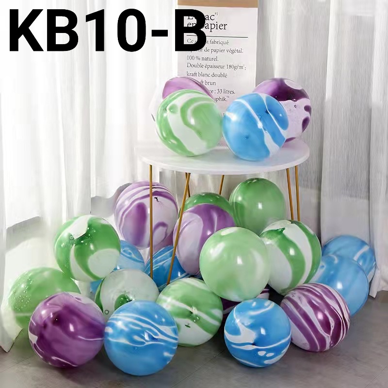 Jual KB10-B Balon latex 10 inch 25cm marble marmer tebal satuan papaya ...