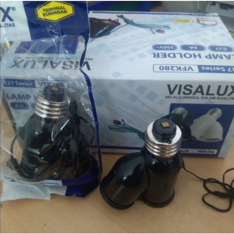 Jual Fitting Tarik 2 Lampu 2 Fitting E27 Visalux | Shopee Indonesia