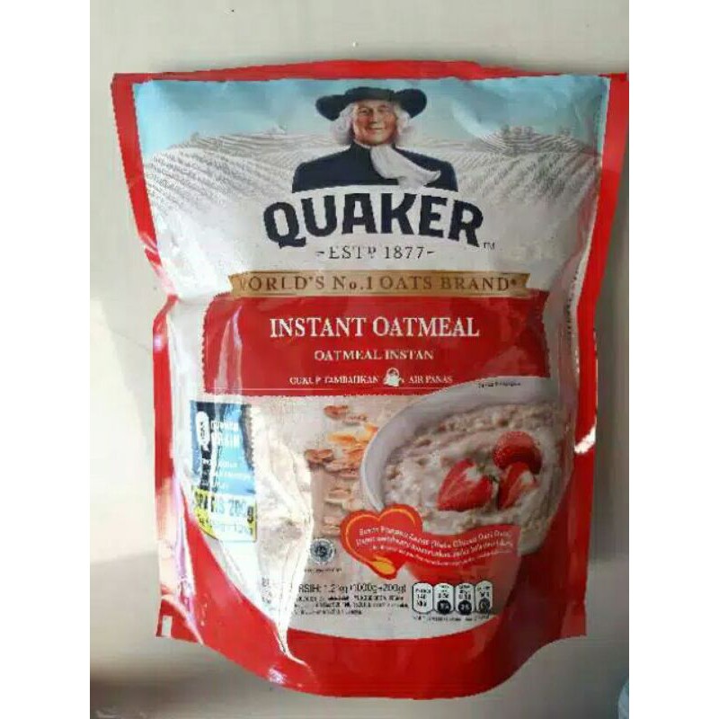 Jual Quaker oatmeal instan merah all varian BONUS MANGKOK SEGERA ORDER ...