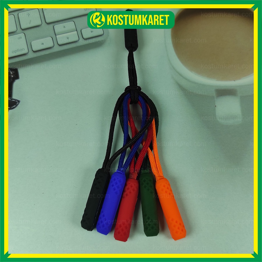 Jual Zipper Puller TPR Rubber 2 Sisi | Tarikan Resleting Karet ( Bukan ...
