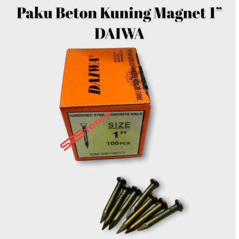 Jual Paku Beton DAIWA / DAIKEN 1" Kuning Per Box / Paku Baja Tembok 1 ...